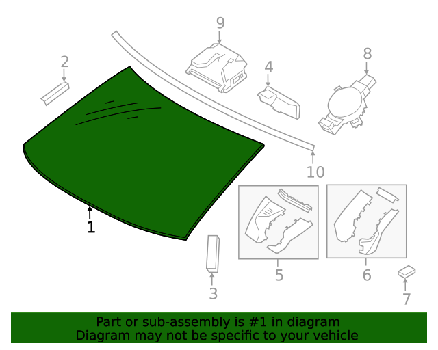 56111-WAA02 - Windshield - 2020-2023 Toyota GR Supra | OEM Genuine ...