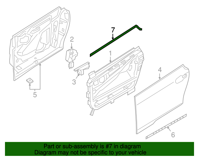 51337277046 - 2014-2020 BMW Belt Molding (51-33-7-277-046) | BMW of ...