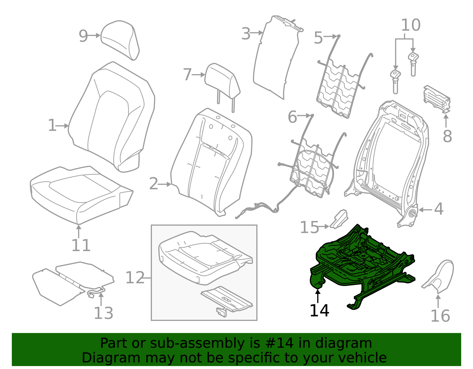 LC3Z-9961710-A - Seat Frame 2020-2022 Ford | Big 3 Auto Parts