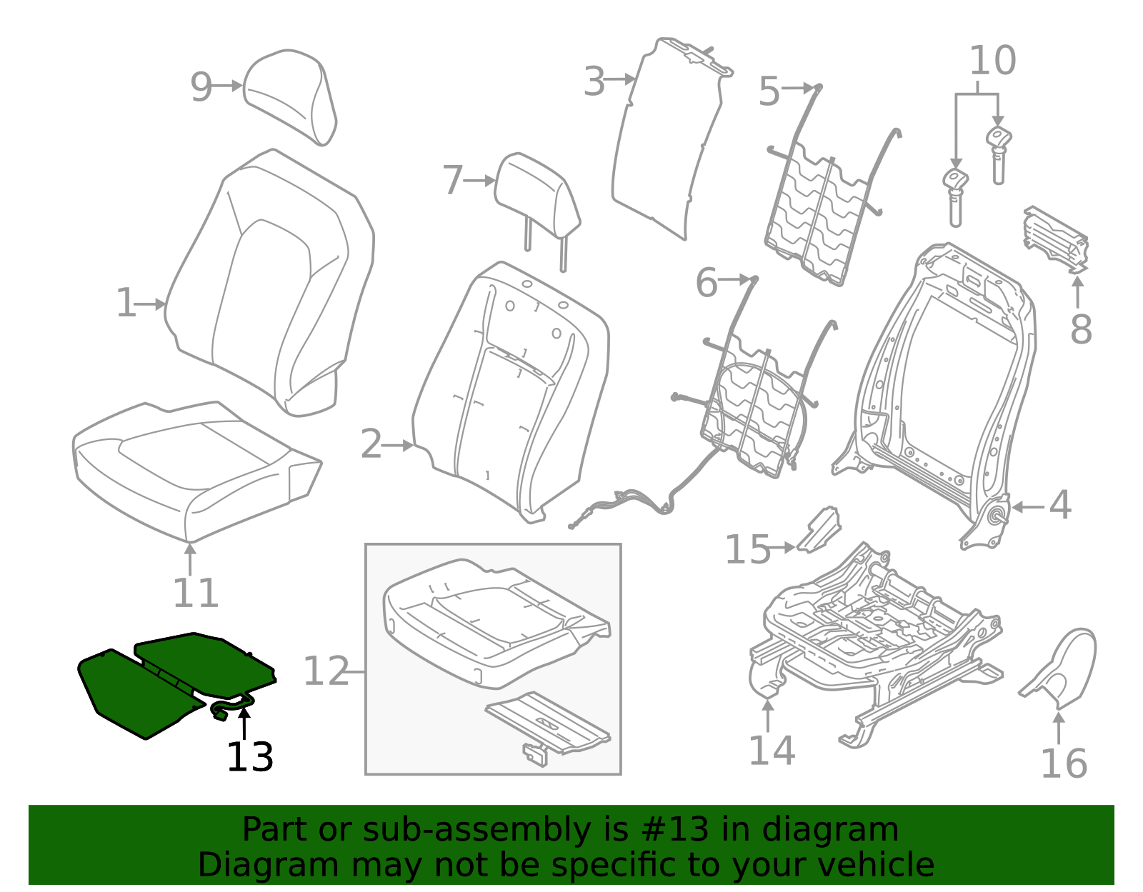 JL3Z-14D696-G - Seat Cushion Heater 2020-2022 Ford | AutoNation Parts
