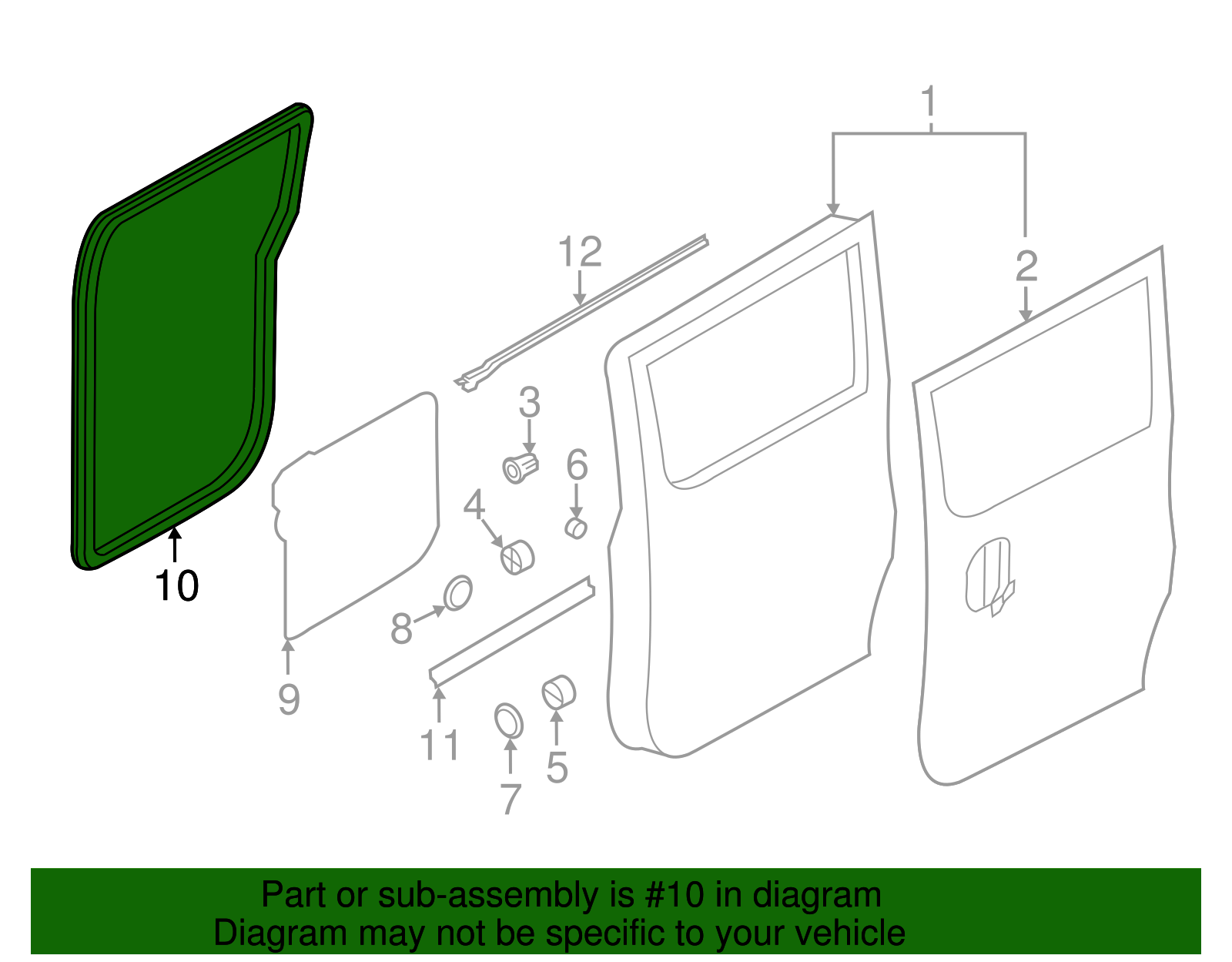2013-2021 Nissan NV200 Door Weather-Strip 82830-9SE0A | Kline Nissan