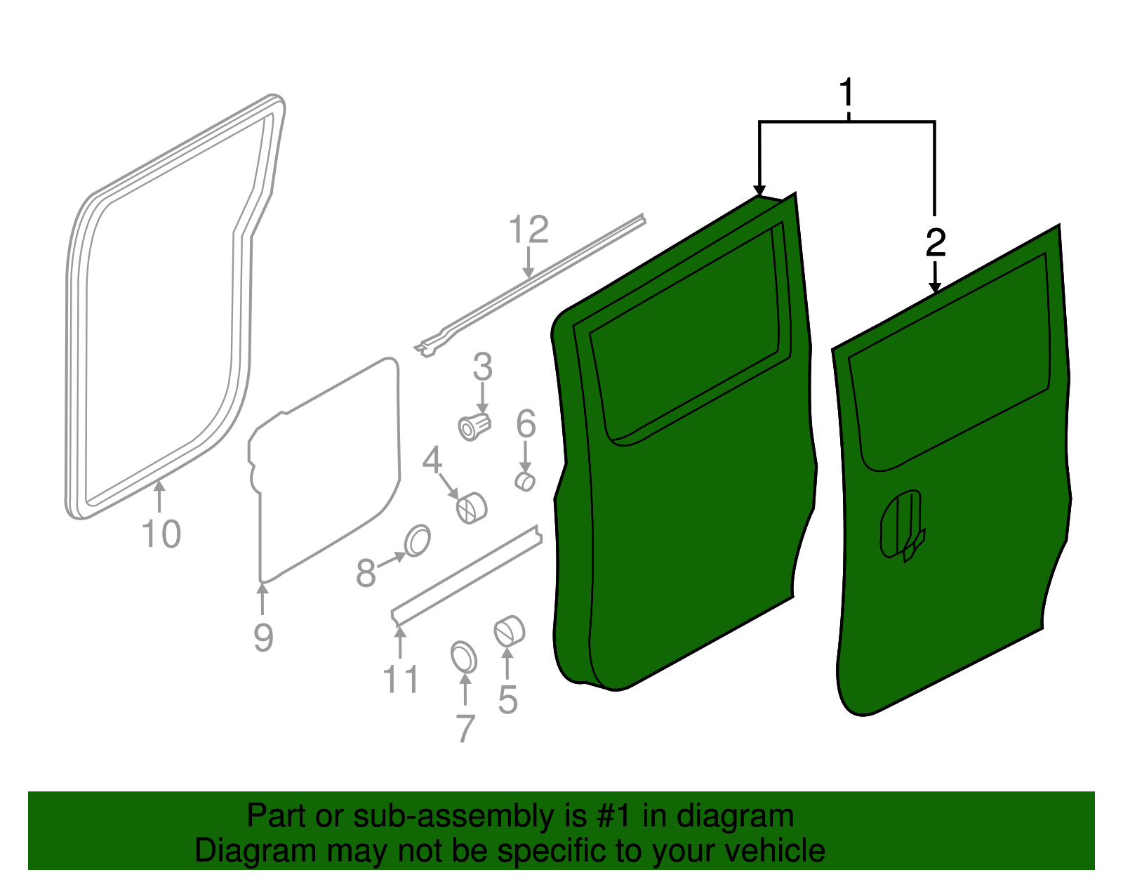 2017-2021 Nissan NV200 Door Shell H2100-9SFMA | Nissan Parts Plus