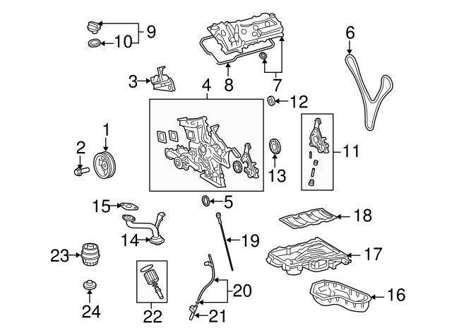 1131031020 - 2007-2018 Lexus RX350 ES350 RX450h Lower Front Engine ...
