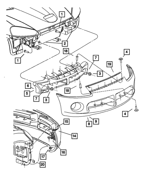 Front Bumper and Fascia for 2006 Dodge Viper | Mopar eStore
