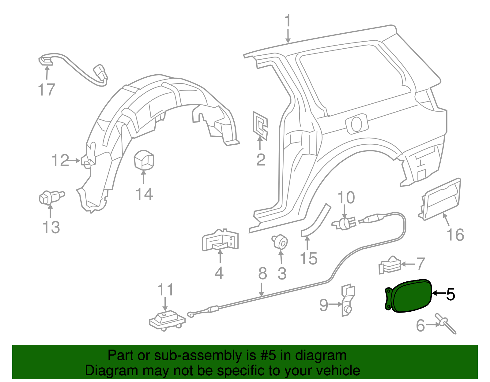 2011-2020 Toyota Sienna Fuel Filler Door 77350-08020 | OEM Parts Online
