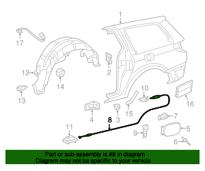 77035-08020 - Release Cable - 2011-2020 Toyota Sienna | Sparks Parts