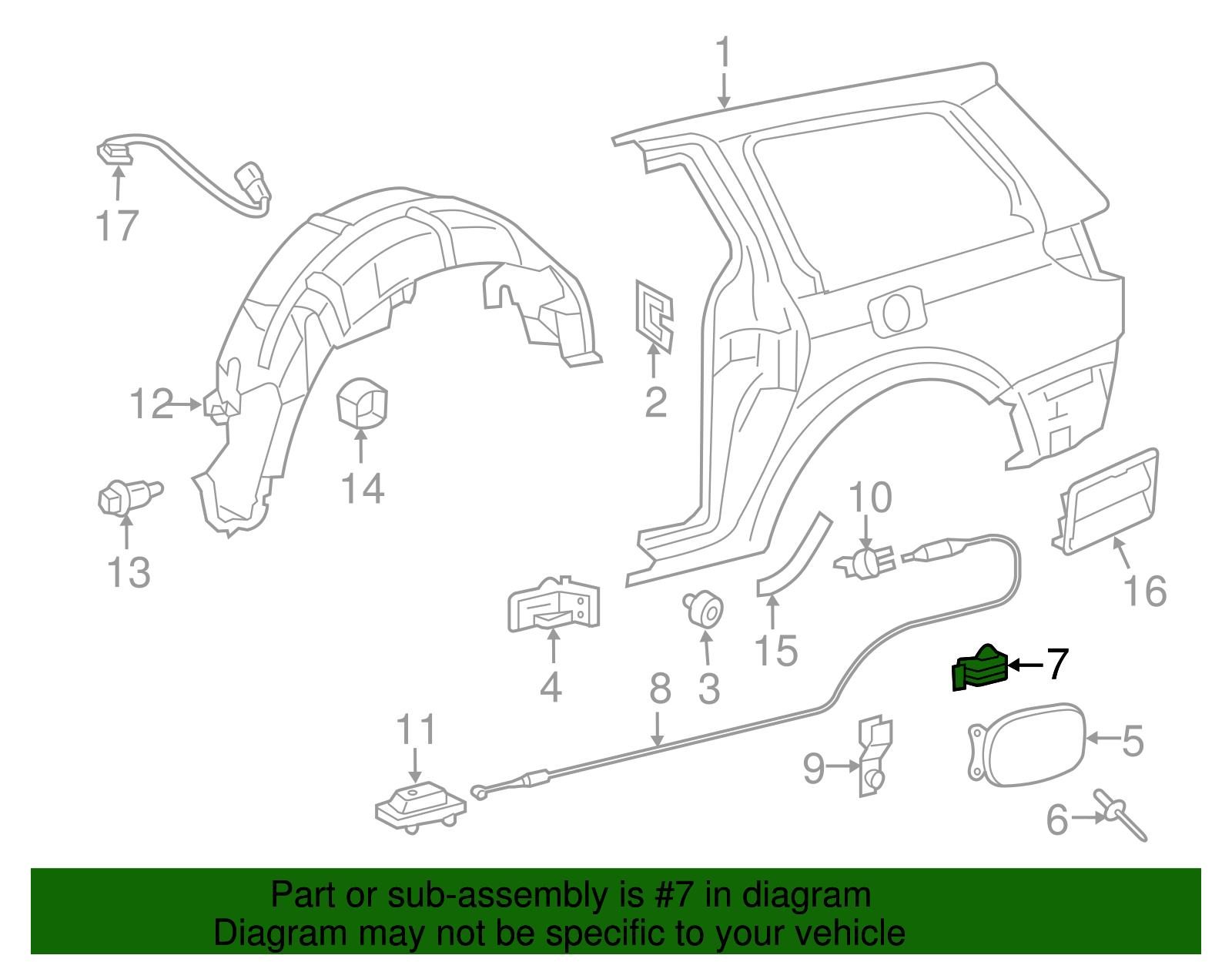 77358-30060 - Fuel Door Stopper 2003-2020 Toyota | Longo Toyota Parts