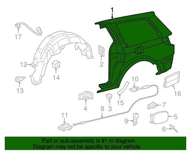 Toyota OEM Side Panel Part# 61612-08090 | OEM Vehicle Parts