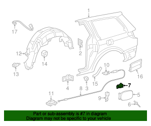 2003-2020 Toyota Genuine Toyota Fuel/Gas Filler Door/Lid Stopper 77358 ...
