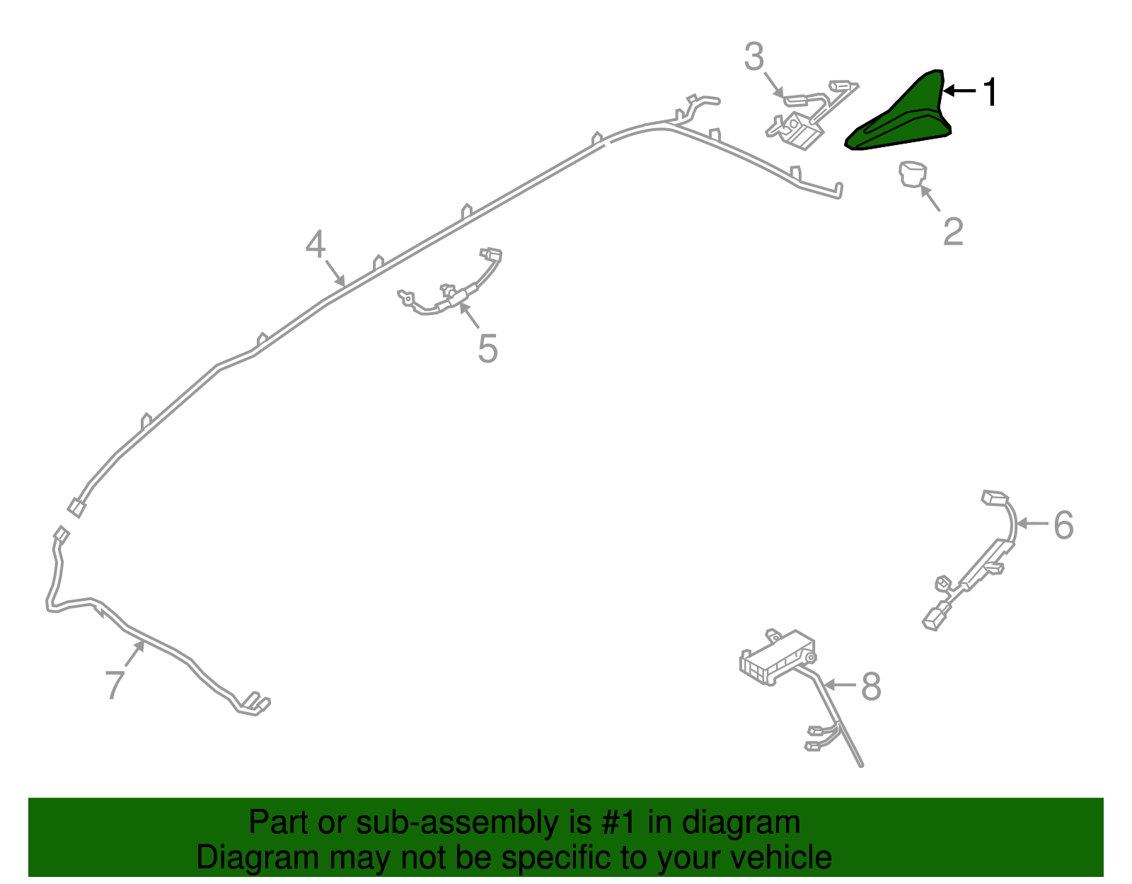 2019-2020 Hyundai Elantra Antenna Assembly 96210-F2500-NKA | QuirkParts