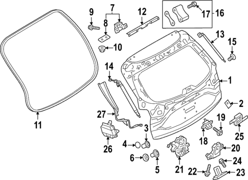 Gate & Hardware for 2025 Mazda CX-50 | Mazda Parts Connect