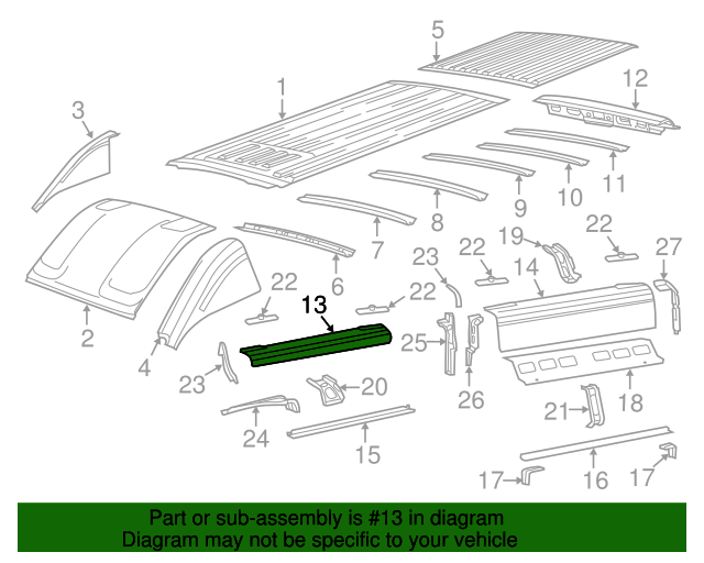 2014-2021 Ram Outer Rail 68167279AA | TascaParts.com