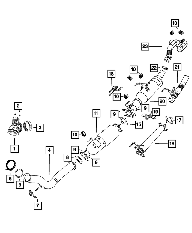 2019-2023 Ram 3500 Catalytic Converter 68259653AD | Mopar Estores