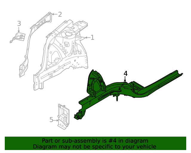 2021-2022 Hyundai Elantra Rail Assembly 64602-AA000 | QuirkParts