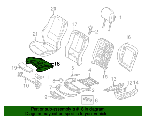 Genuine BMW 52-10-8-099-308 | Seat Cushion Pad | FREE Shipping on Most ...