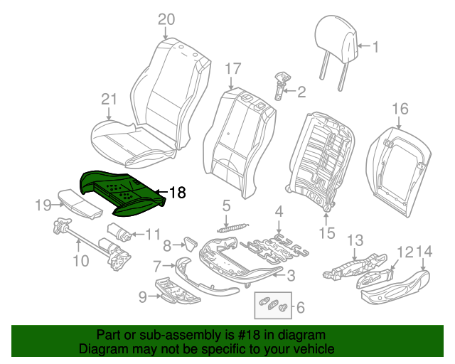 Genuine BMW 52-10-8-099-308 | Seat Cushion Pad | FREE Shipping on Most ...