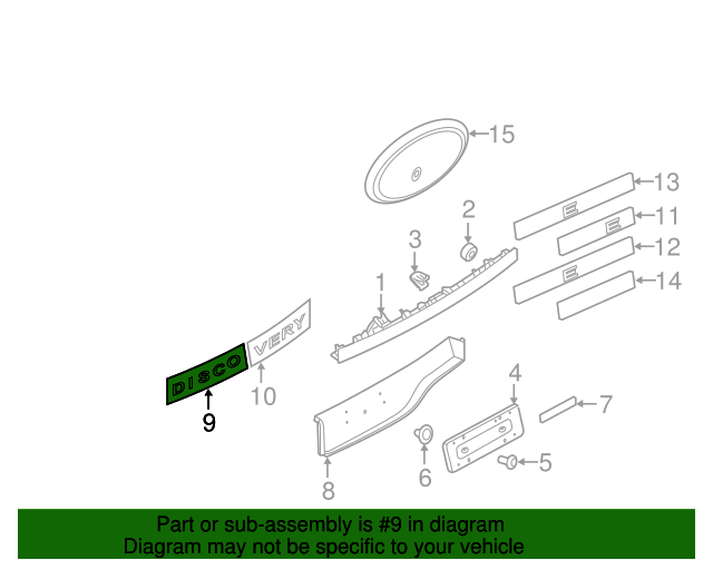 LR083089 - Hatch Emblem 2017-2020 Land Rover Discovery | Land Leaping ...