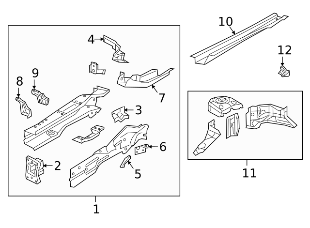5QF-802-035-C - Rail Assembly 2019-2021 Audi Q3 | Audi OEM Parts
