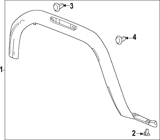 86820607 - Front Passenger Side Wheel Opening Molding 2023 GMC Canyon | AutoNationParts.com