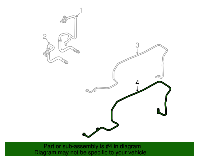 8R0-317-818-AA - Automatic Transmission Oil Cooler Tube 2011-2017 Audi ...
