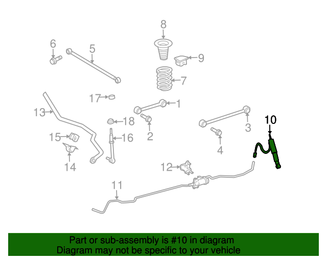 2010-2024 Toyota 4Runner Shock Absorber 4854039855 | AutoNationParts.com