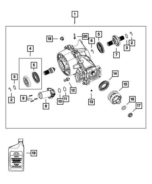 Rear Axle: Housing, Differential and Vent for 2020 Jeep Cherokee ...