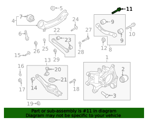 2007-2024 Kia Upper Control Arm Inner Bolt 62617-3K000 | Kia Parts Online