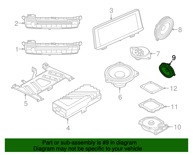 65-13-8-715-686 - Speaker - 2016-2022 BMW | BMW Parts Exchange