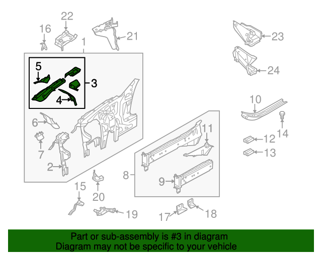 41117135729 - 2004-2010 BMW Upper Rail (41-11-7-135-729) | BMW of South ...