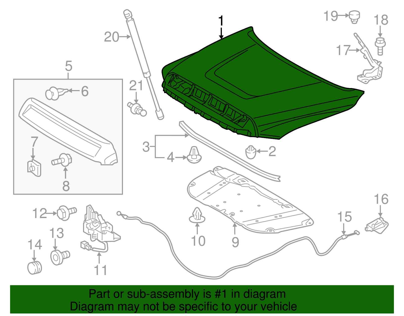 OEM 2018-2021 Toyota Tundra Hood Part # 53301-0C060 | Modern Toyota Parts