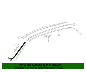 212-690-11-62-1794 - Drip Molding 2011-2013 Mercedes-Benz | Mercedes ...