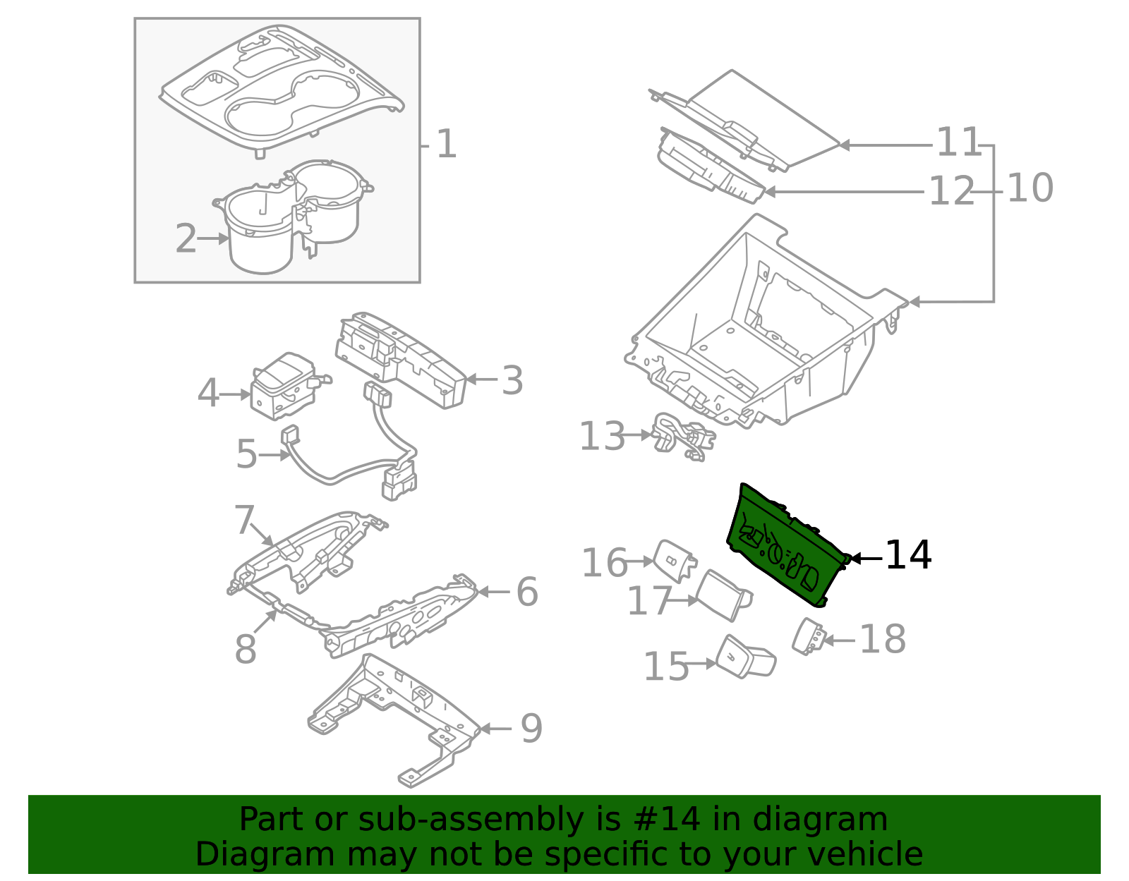 84614-CW000-NNB - Console Panel 2022-2025 Hyundai | AutoNation Parts