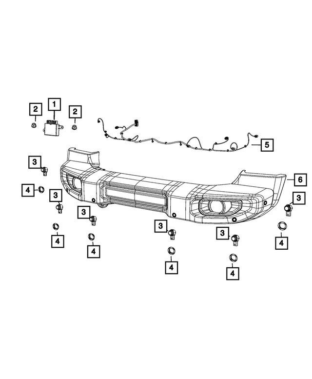 2018-2023 Jeep Front Fascia Wiring 68336462AE | OEM Parts Online