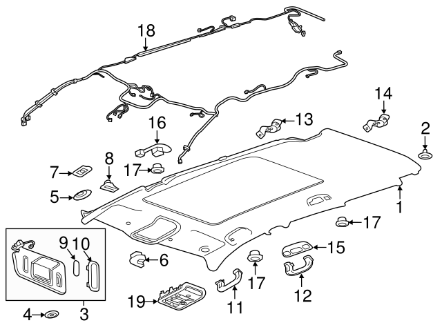 84256946 GM Headliner Wiring Harness | GM Parts Store