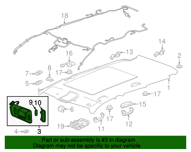 23472986 GM Sun-Visor | GM Parts Store