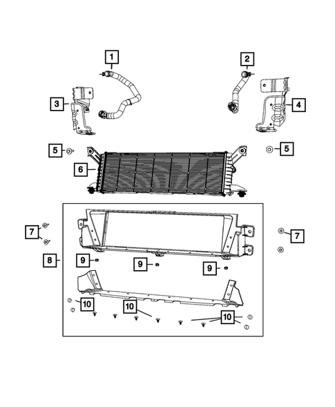 Radiator and Related Parts; Charge Air Cooler for 2023 Jeep Grand ...