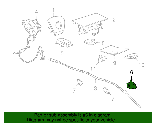 2009 GM Airbag Front End Discriminating Sensor 20926379 | QuirkParts