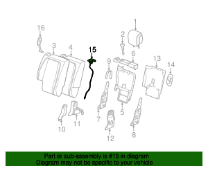 2010-2017 GM Jet Black Rear Driver Side Seat Recliner Handle 20774053 ...