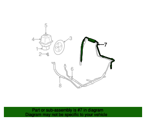 2002-2009 GM Power Steering Gear Outlet Hose 26095038 | OEM Parts Online