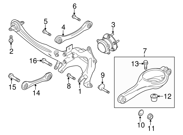 2015-2019 Lincoln MKC Arm Assembly Rear Suspension EJ7Z-5500-C | Blue Springs Ford Parts