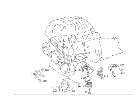 Engine Suspension for 2007 Mercedes-Benz C280 | Mercedes-Benz USA Parts