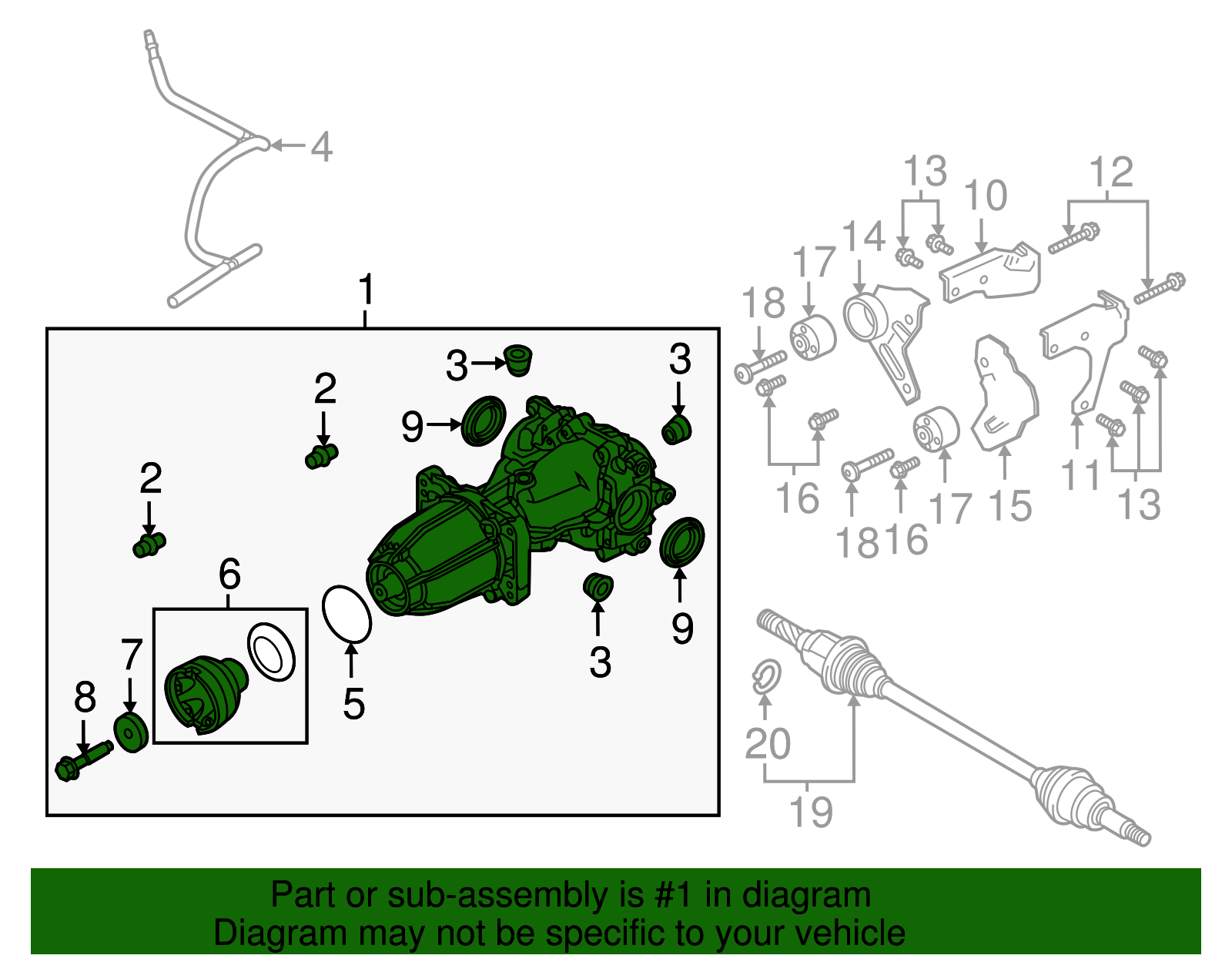 MU7Z-4000-J - Axle Assembly Rear 2013-2015 Ford | Ford Parts Direct
