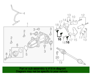 Genuine OEM Ford Part - Lower Control Arm Mount Bolt W500442-S439 ...