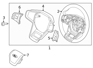 2021-2023 Ford Bronco Strg Wheel Assembly M2DZ-3600-BA | QuirkParts
