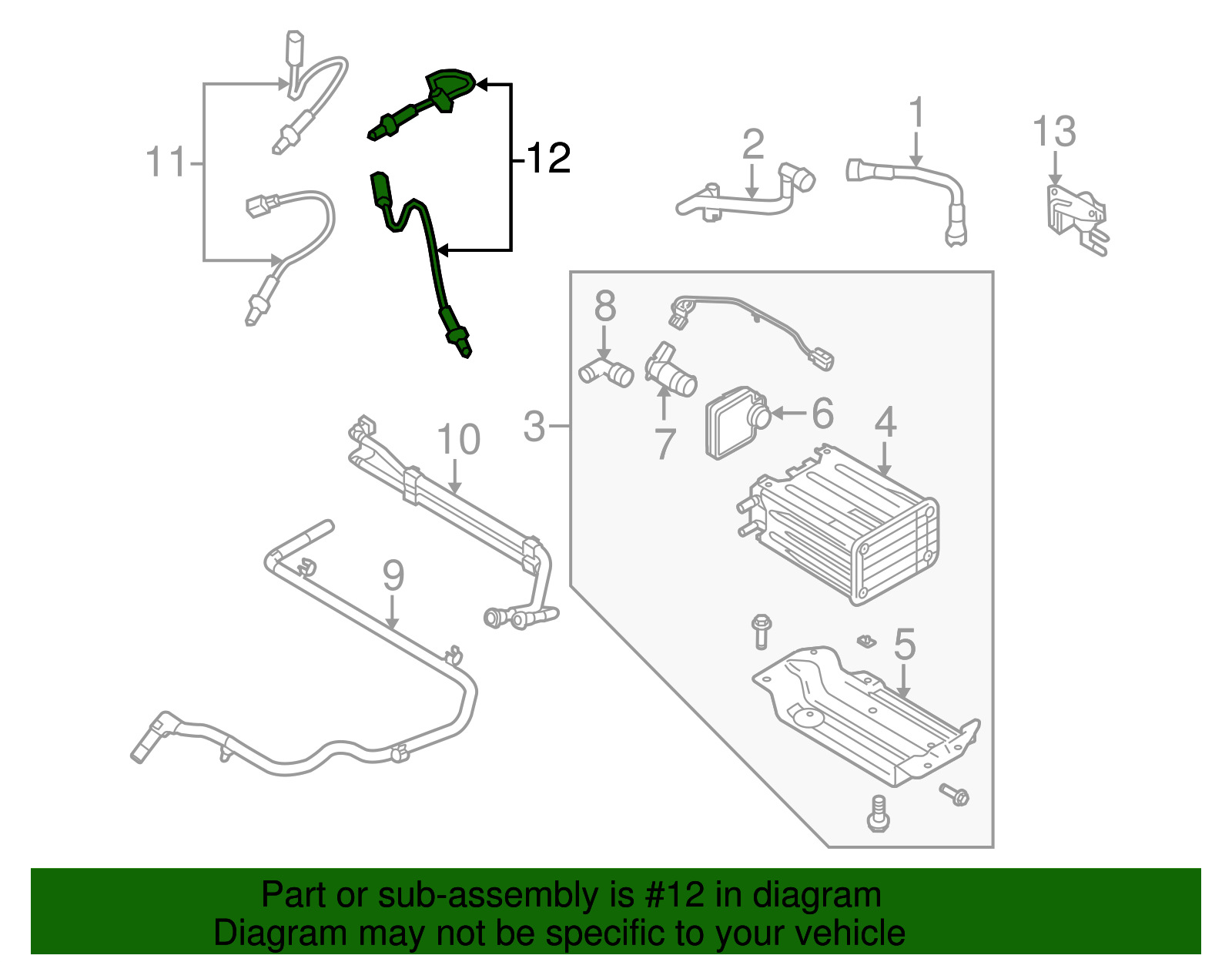2011-2015 Ford E-350 Super Duty Motorcraft™ Oxygen Sensor DY-1180 ...