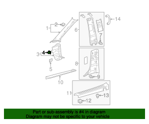 2002-2020 Toyota Cowl Trim Clip 90467-09204 | Toyota Parts