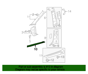 2015-2020 Toyota Sienna Scuff Plate 67913-08020-B1 | Toyota Parts Center