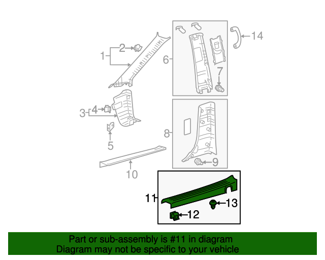67917-08020-E0 - Scuff Plate - 2011-2014 Toyota Sienna | OEM Genuine ...