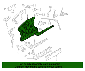 2016-2020 BMW Apron/Rail Assembly 41-00-2-359-817 | Online BMW Shop