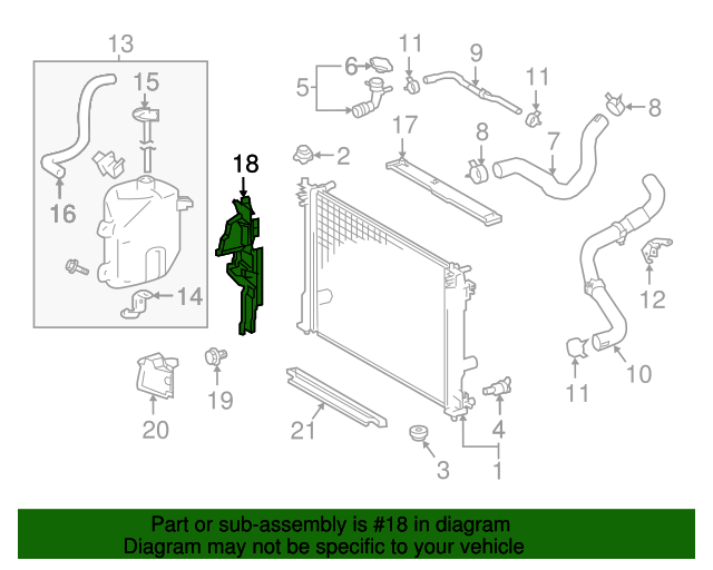 16595-25040 - Air Guide - 2018 Toyota Camry | OEM Genuine Toyota Parts